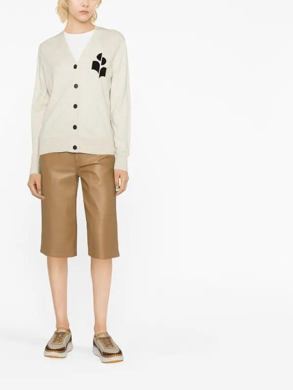 MARANT ETOILE Karin Logo-intarsia Cardigan