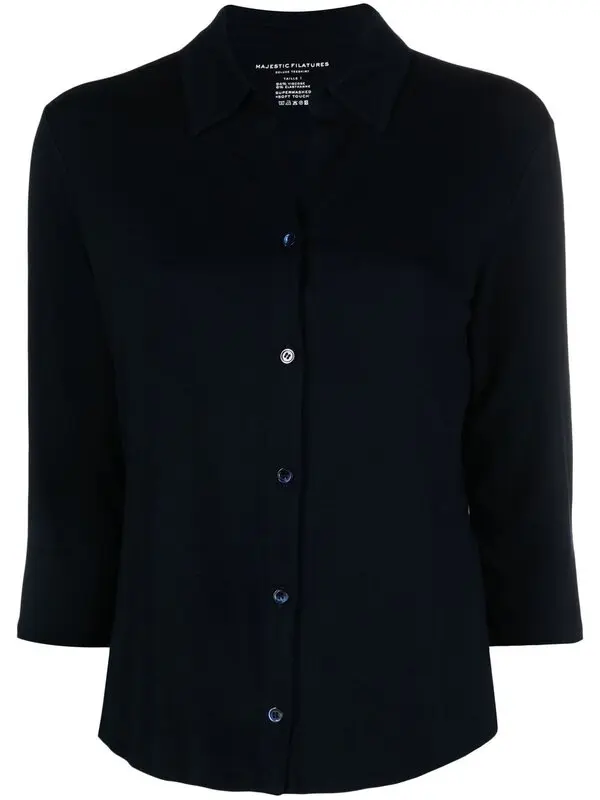 Majestic Filatures Three-quarter Length Sleeves Shirt