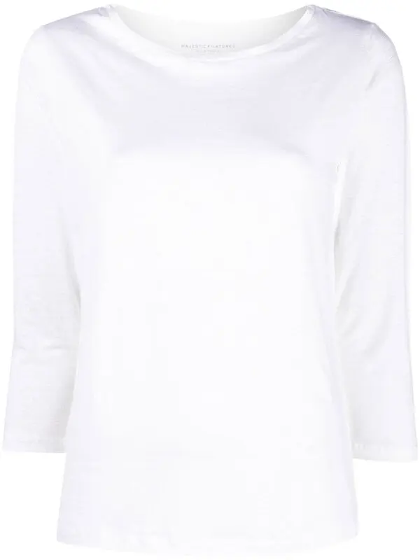 Majestic Filatures Crop-sleeve T-shirt
