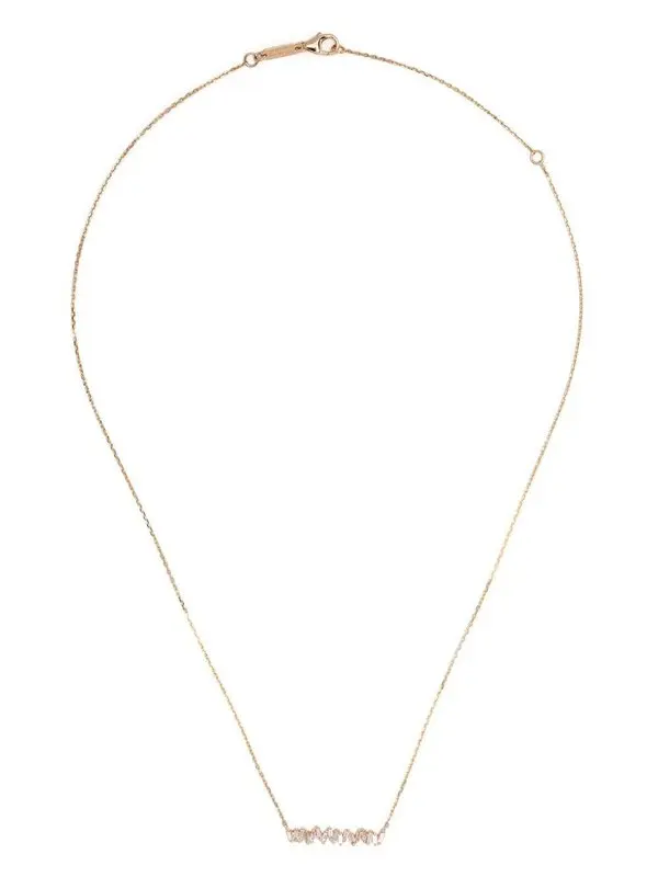 SUZANNE KALAN 18kt Yellow Diamond Bar Necklace - Gold
