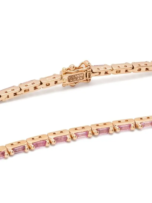 SUZANNE KALAN 18kt Rose Gold Sapphire Tennis Bracelet