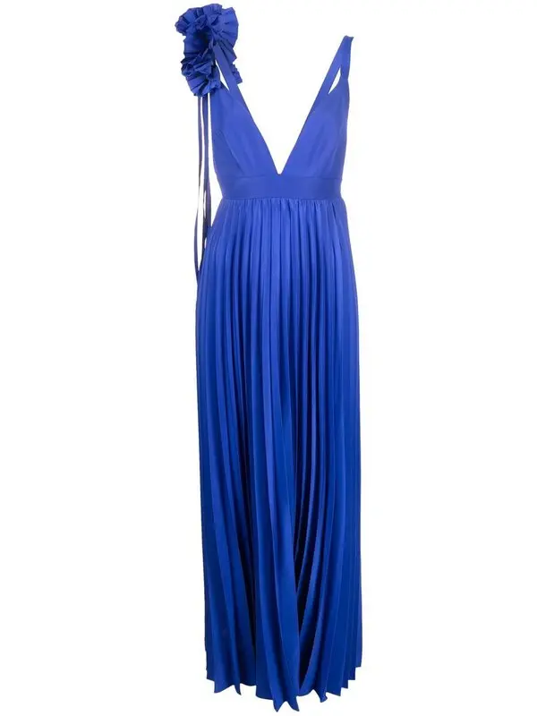 P.a.r.o.s.h Palmer Pleated Maxi Dress