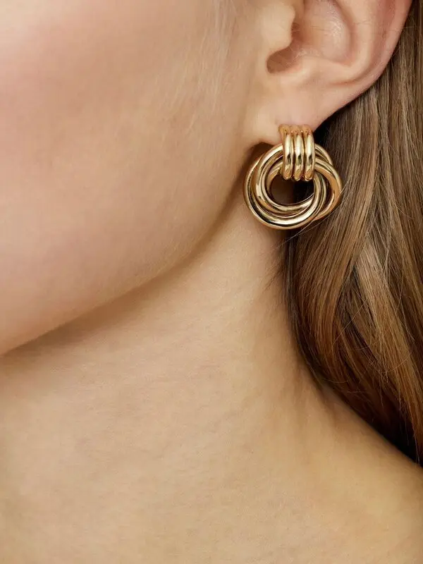 ANINE BING Triple Knot -tone Earrings