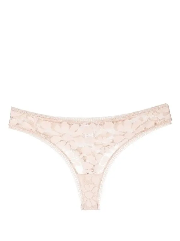 ERES Mini Tanga Floral Lace Thong - Neutrals