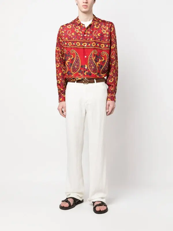 Etro Mid-rise Straight-leg Trousers