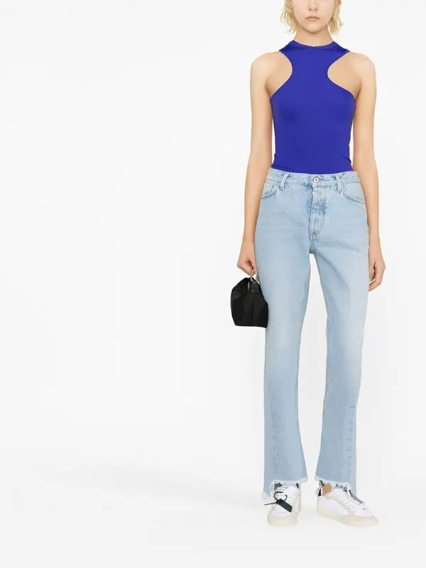 Off-White Frayed Edge Straight-leg Jeans