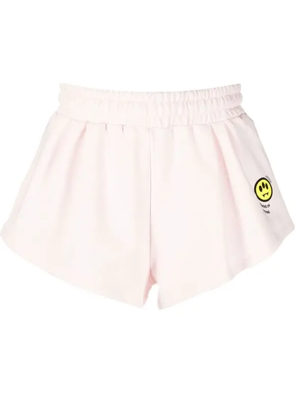 BARROW Slogan-print Track Shorts - Pink