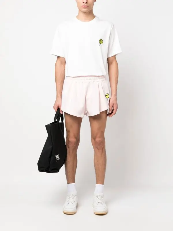 BARROW Slogan-print Track Shorts - Pink