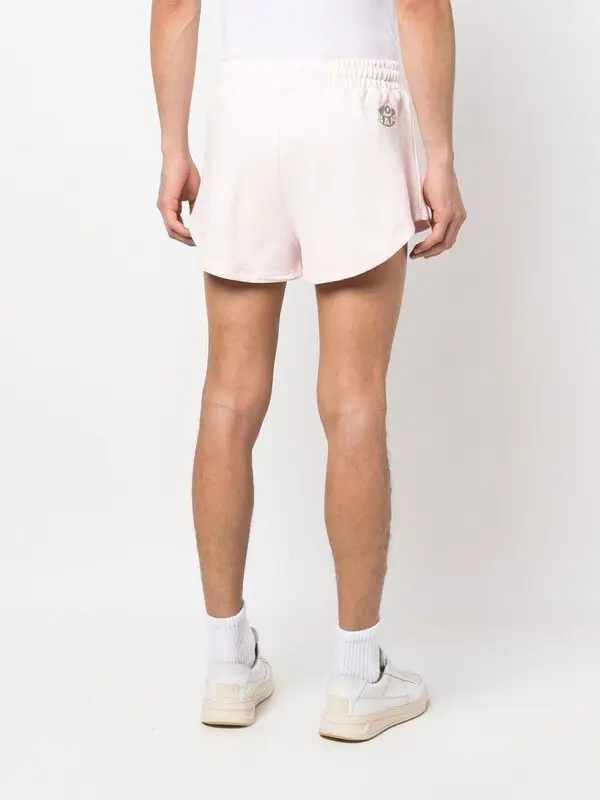 BARROW Slogan-print Track Shorts - Pink
