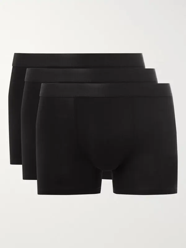 CDLP Three-pack Stretch-lyocell Boxer Briefs - Black