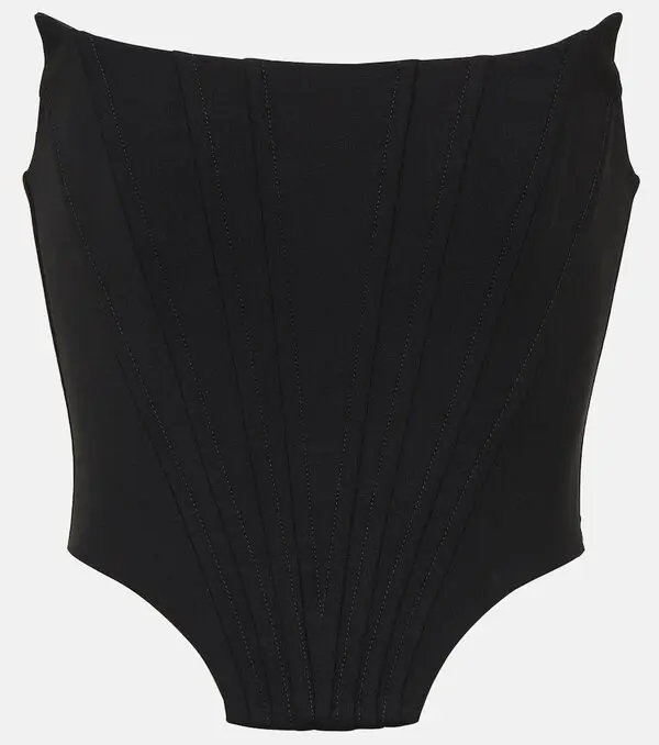 Giuseppe Di Morabito Cropped Wool-blend Top - Black