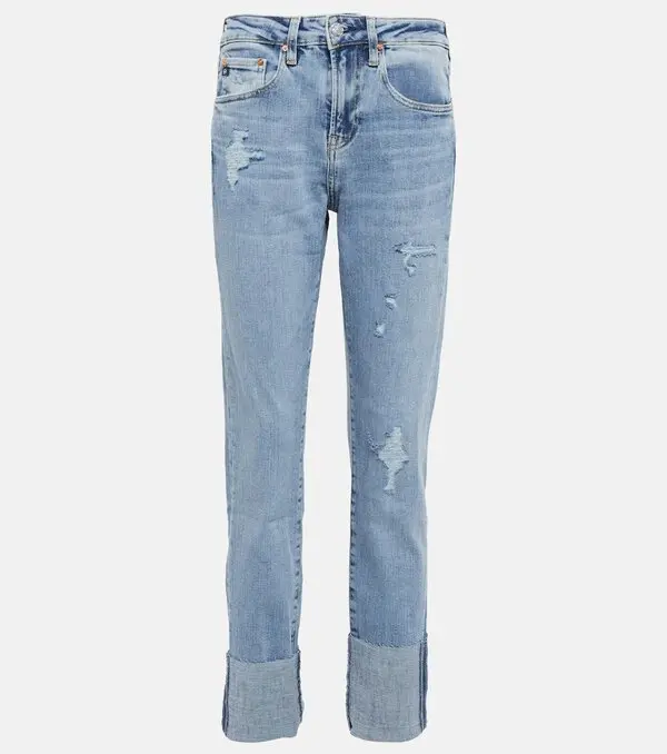 Ag Cuffed Straight Leg Jeans