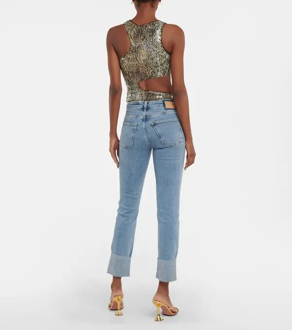Ag Cuffed Straight Leg Jeans
