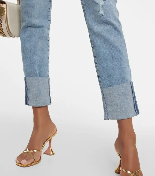 Ag Cuffed Straight Leg Jeans