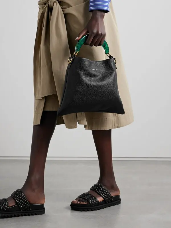 Marni Venice Small Textured-leather Tote