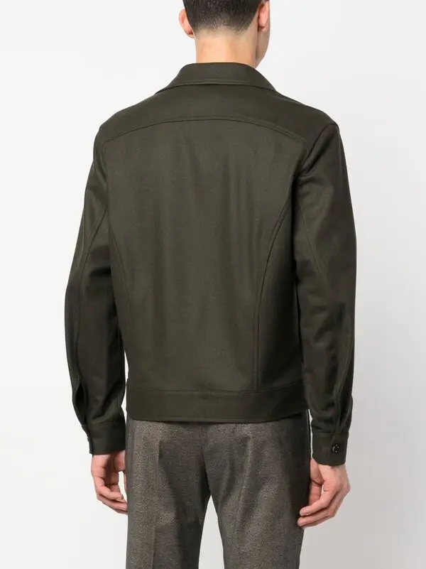 DELL'OGLIO Long-sleeve Button-up Shirt - Green