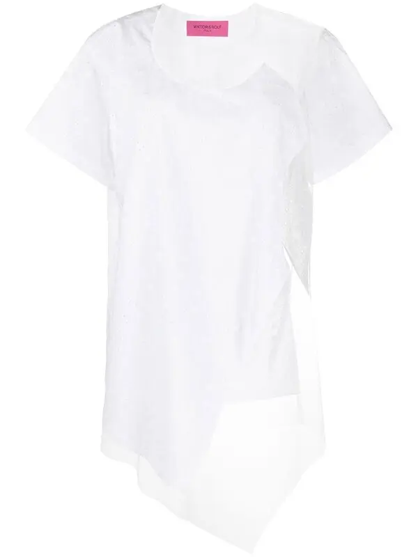 Viktor & Rolf Floating Time Mesh-panel T-shirt - White