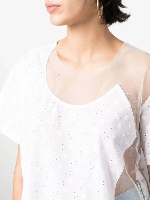 Viktor & Rolf Floating Time Mesh-panel T-shirt - White