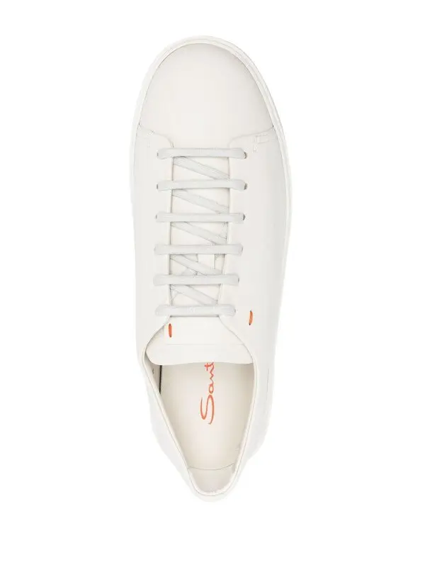 Santoni Embossed-logo Tongue Low-top Sneakers