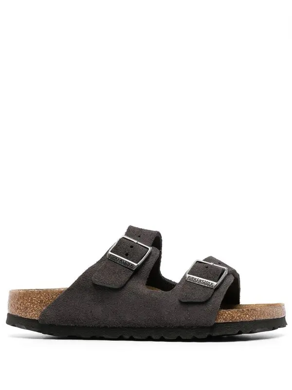 BIRKENSTOCK Arizona Leather Sandals - Grey