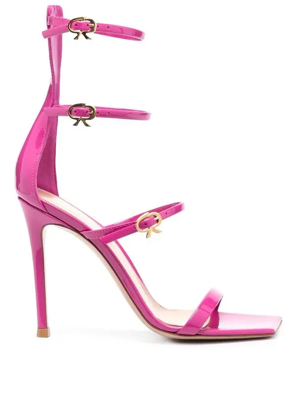 GIANVITO ROSSI Ribbon Uptown 105mm Leather Sandals - Pink