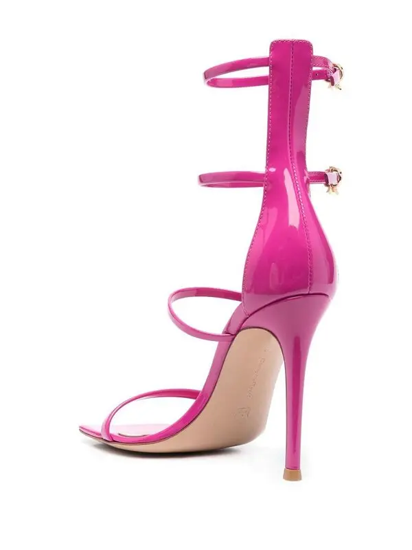 GIANVITO ROSSI Ribbon Uptown 105mm Leather Sandals - Pink