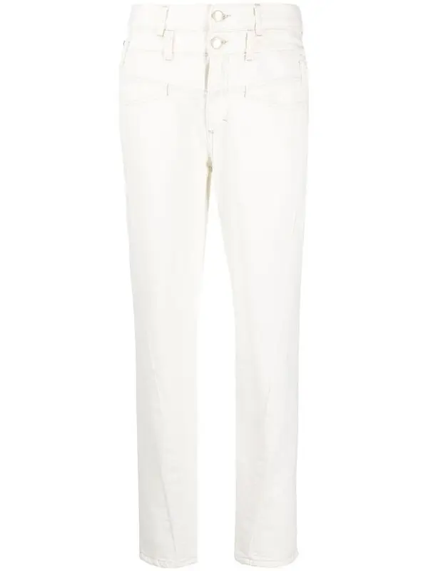 Closed High-waisted Straight-leg Jeans
