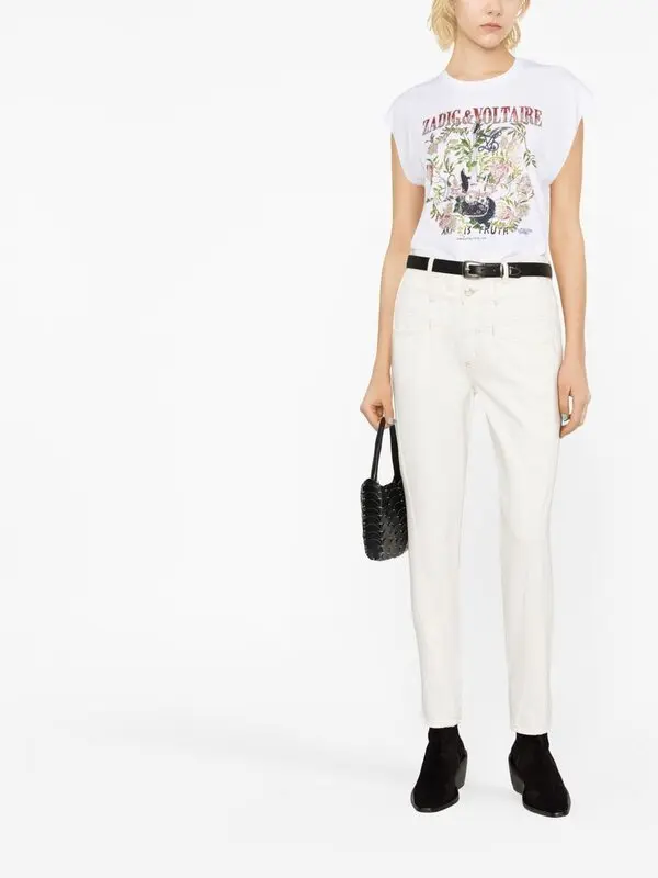 Closed High-waisted Straight-leg Jeans