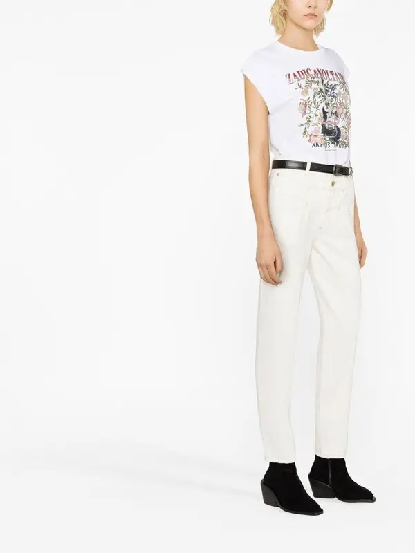 Closed High-waisted Straight-leg Jeans
