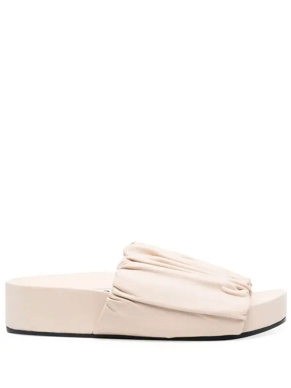 JIL SANDER Leather Platform Sandals