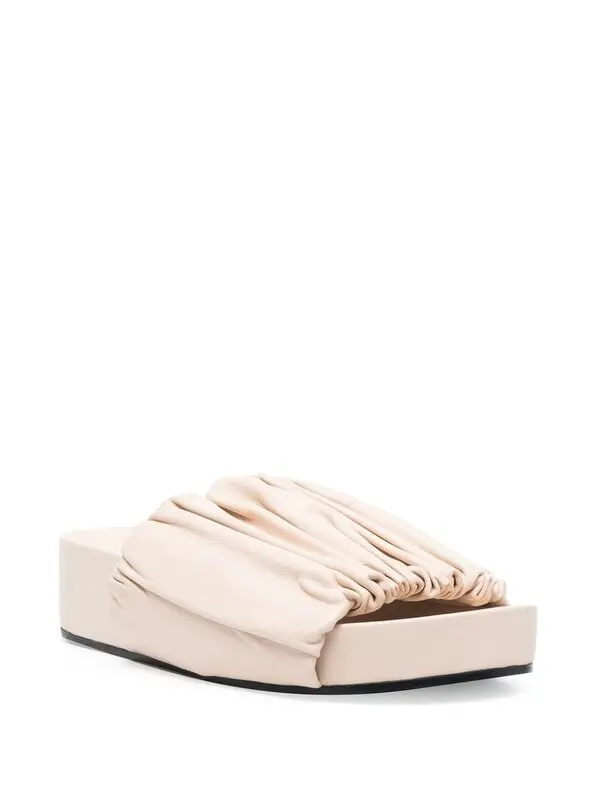 JIL SANDER Leather Platform Sandals