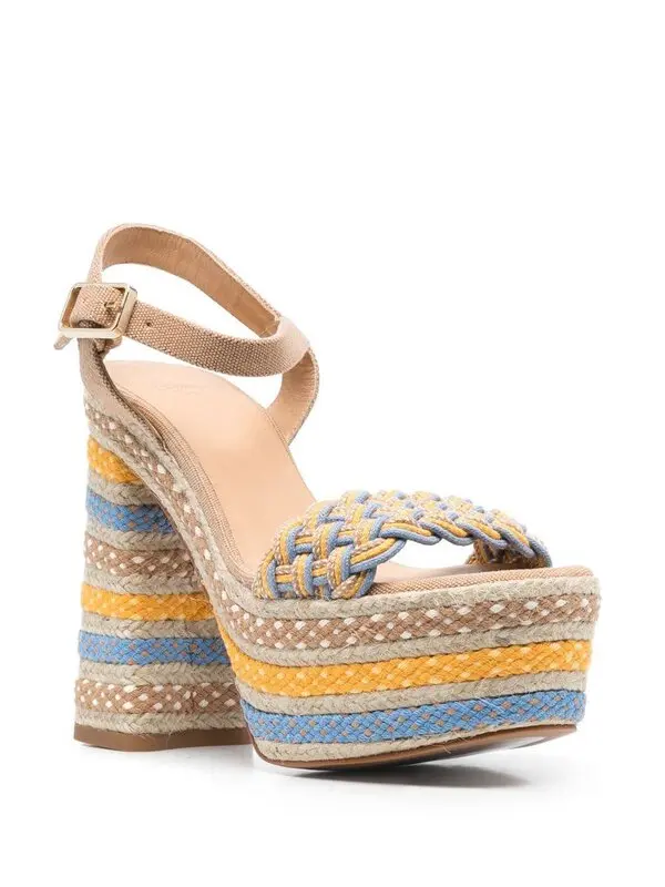 CastaÑer 140mm Anne Braided Sandals - Neutrals