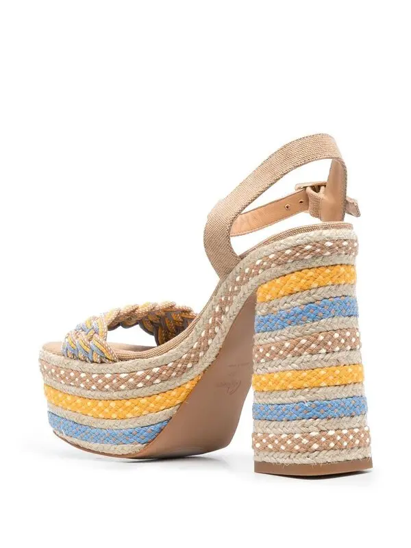 CastaÑer 140mm Anne Braided Sandals - Neutrals