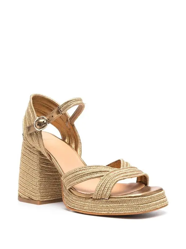 CastaÑer 100mm Platform Sandals - Gold