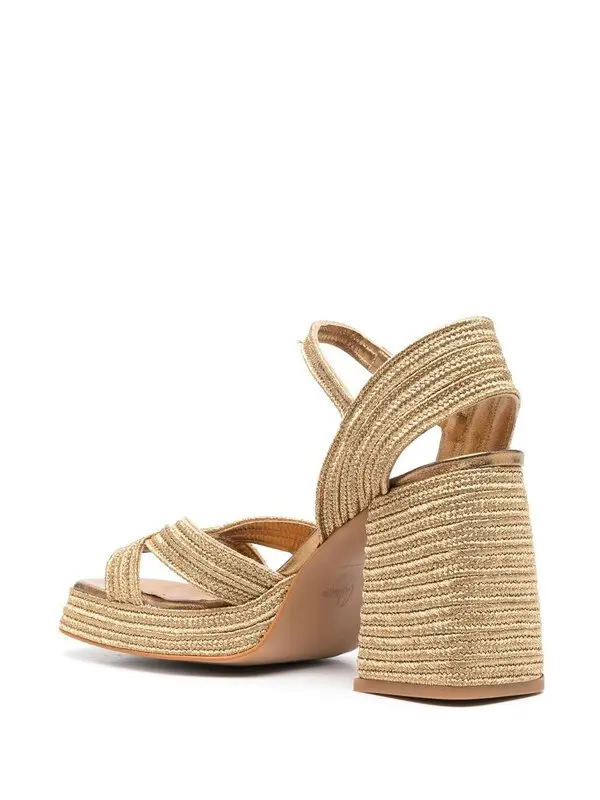 CastaÑer 100mm Platform Sandals - Gold