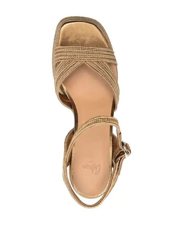 CastaÑer 100mm Platform Sandals - Gold