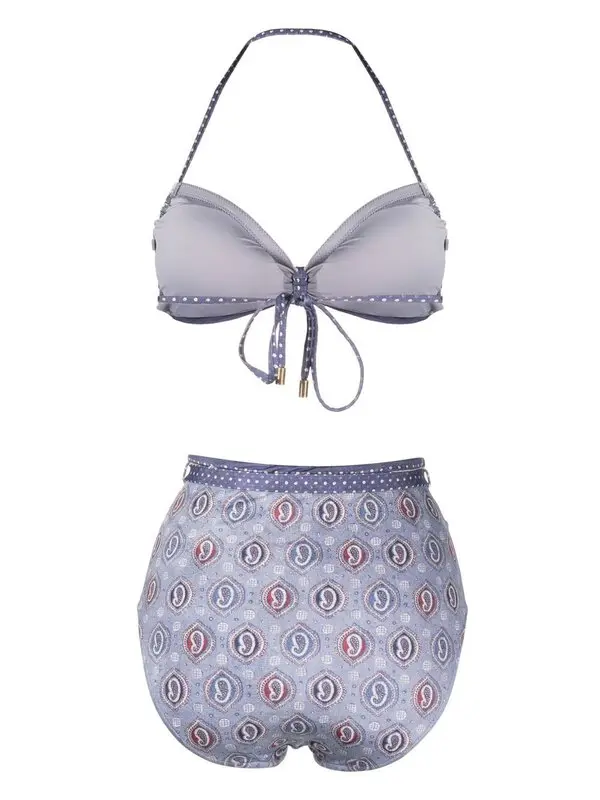 Zimmermann Paisley Print Halterneck Bikini