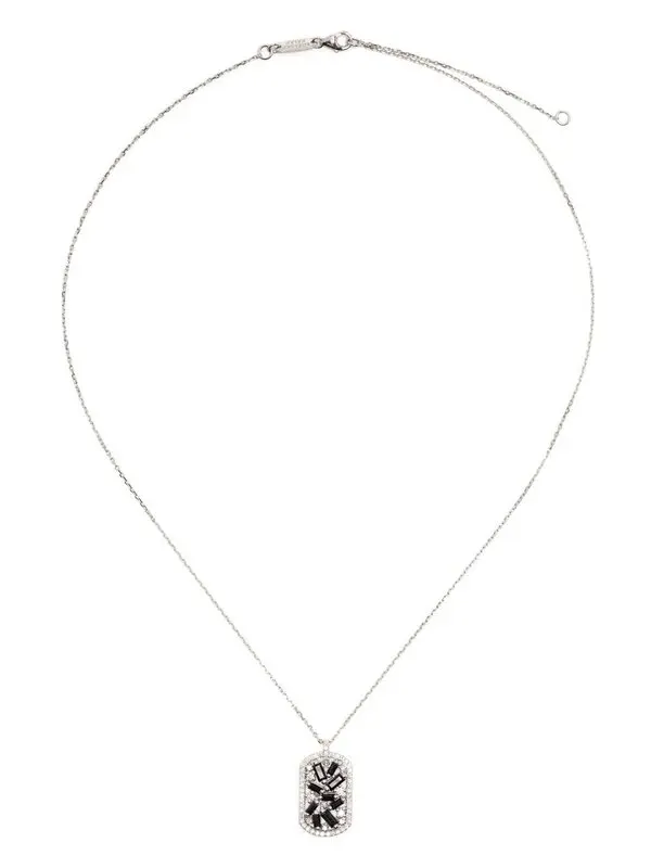 SUZANNE KALAN 18kt White Gold Diamond And Sapphire Necklace