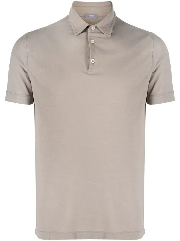 ZANONE Short-sleeved Polo Shirt - Neutrals