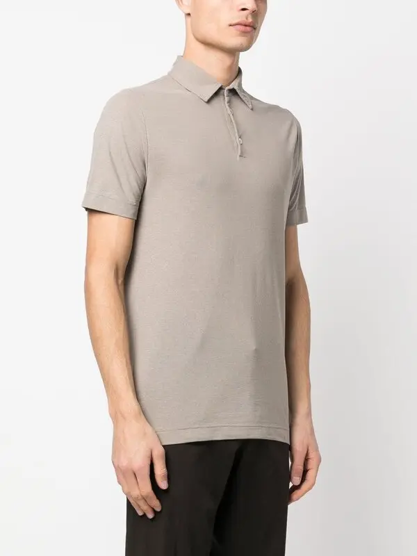 ZANONE Short-sleeved Polo Shirt - Neutrals