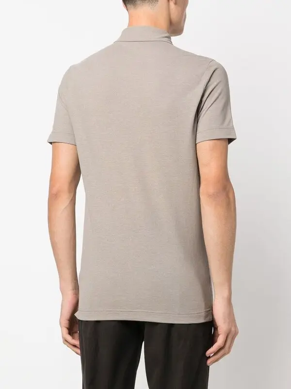 ZANONE Short-sleeved Polo Shirt - Neutrals