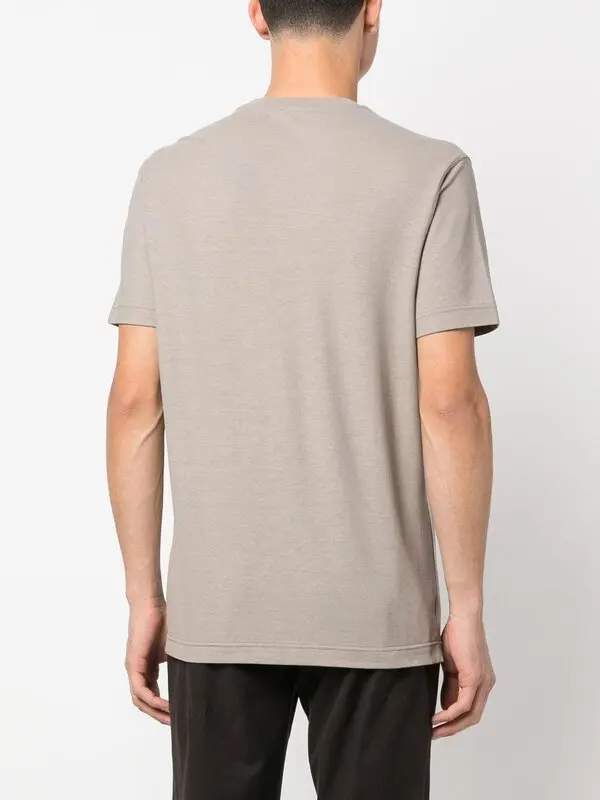 ZANONE Short-sleeved Cotton T-shirt - Neutrals