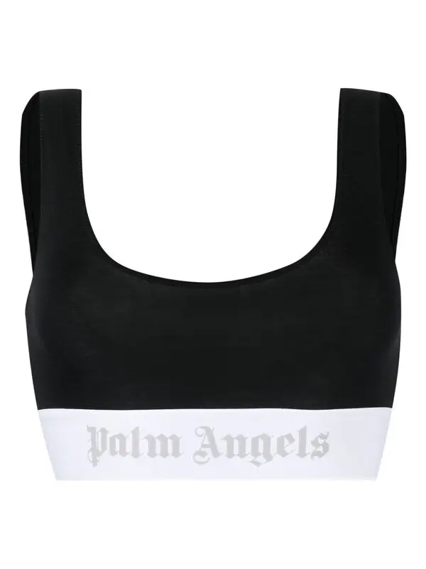 Palm Angels Embroidered-logo Elasticated-band Bra