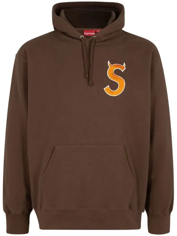 Supreme Logo Hoodie - Brown