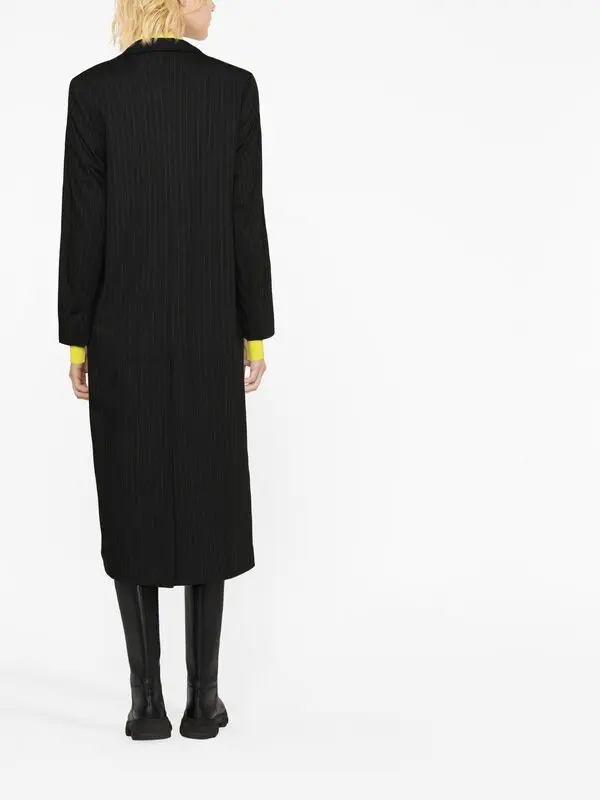 GANNI Double-breasted Striped Coat