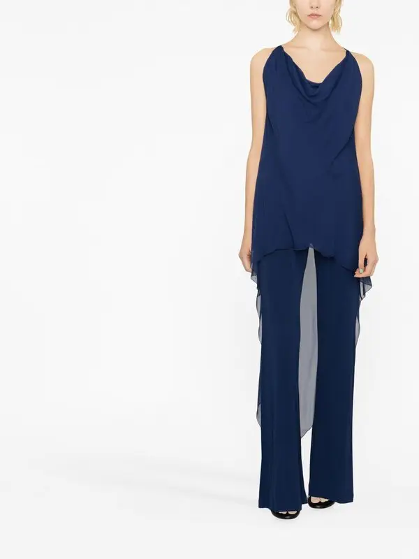Alberta Ferretti Cowl Neck High-low Dress