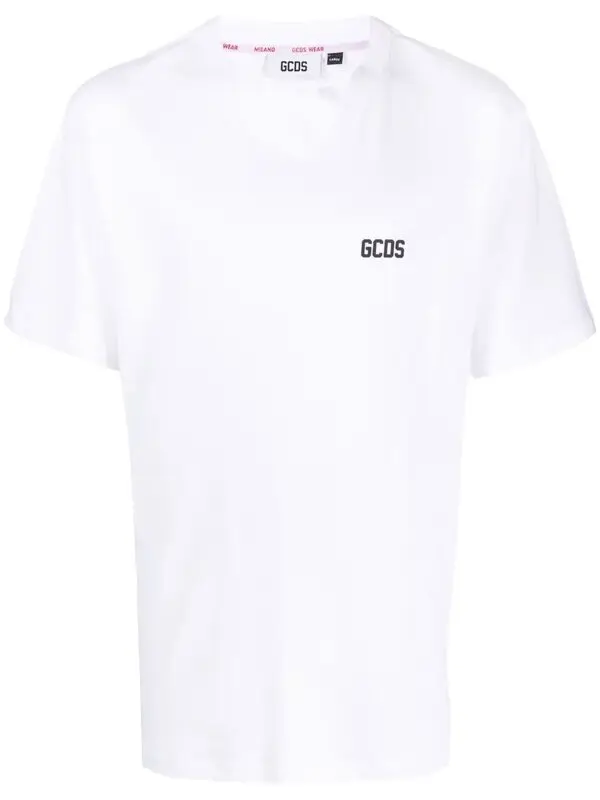 Gcds Logo-print Cotton T-shirt - White