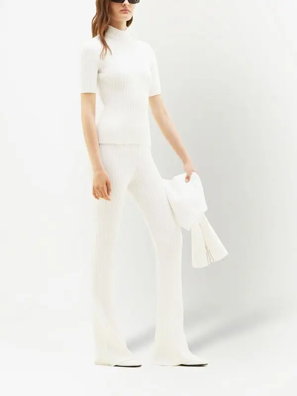 COURREGES Reediton Ribbed Flared Trousers - White
