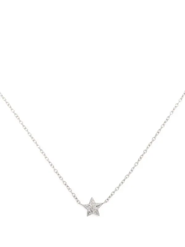 MARIA TASH 18kt White Gold Star Diamond Necklace - Silver