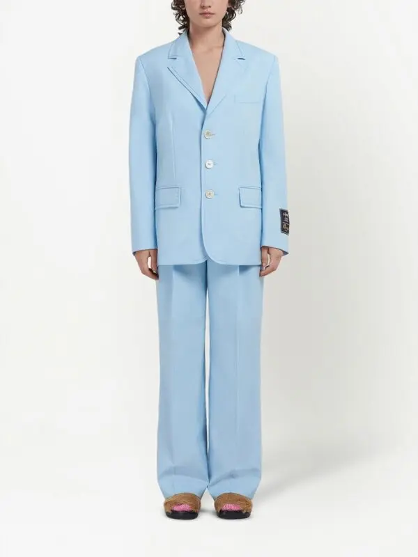 Marni Single-breasted Wool Blazer - Blue